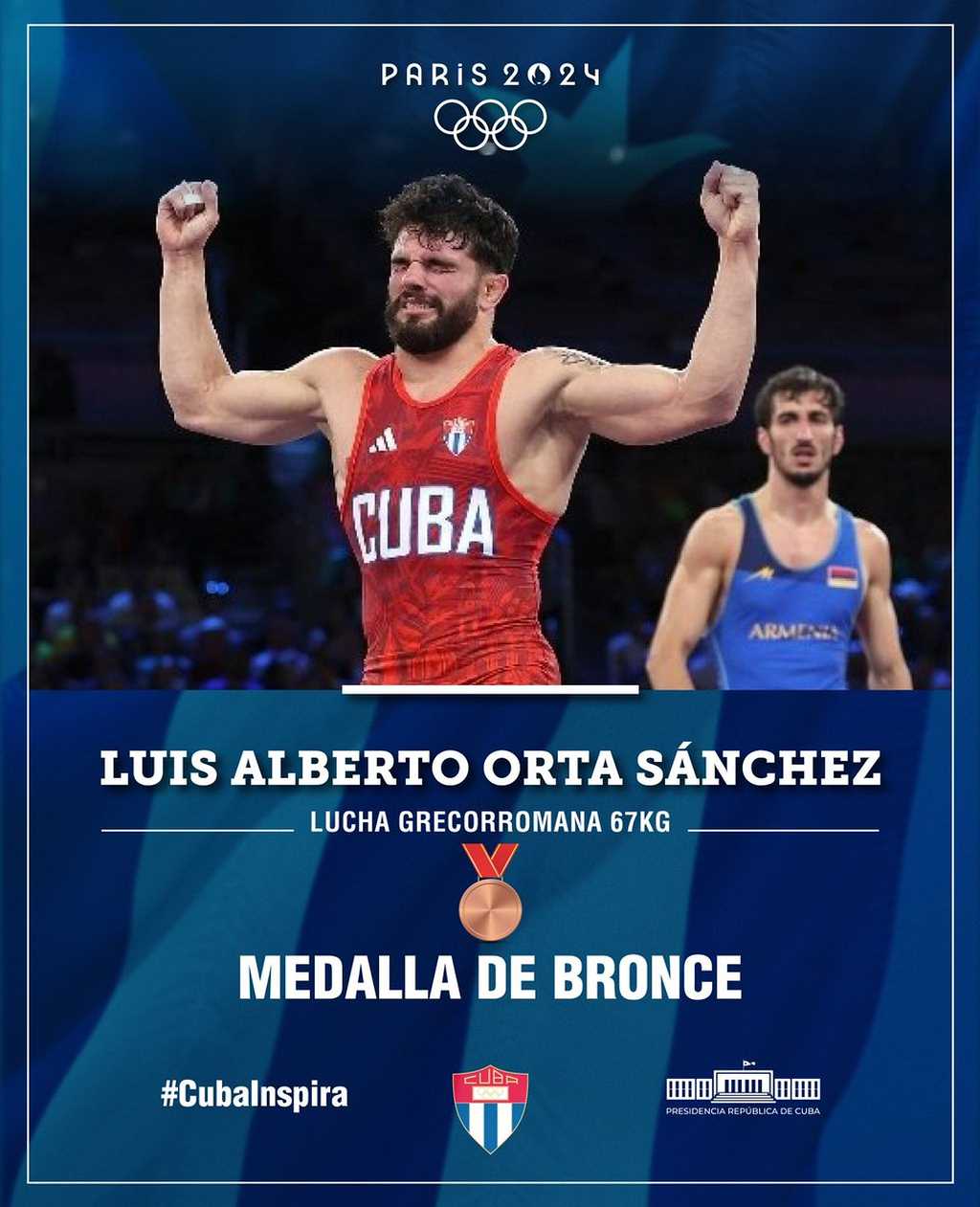 Díaz-Canel destaca bronce olímpico del luchador cubano Luis Orta - Noticias Prensa Latina