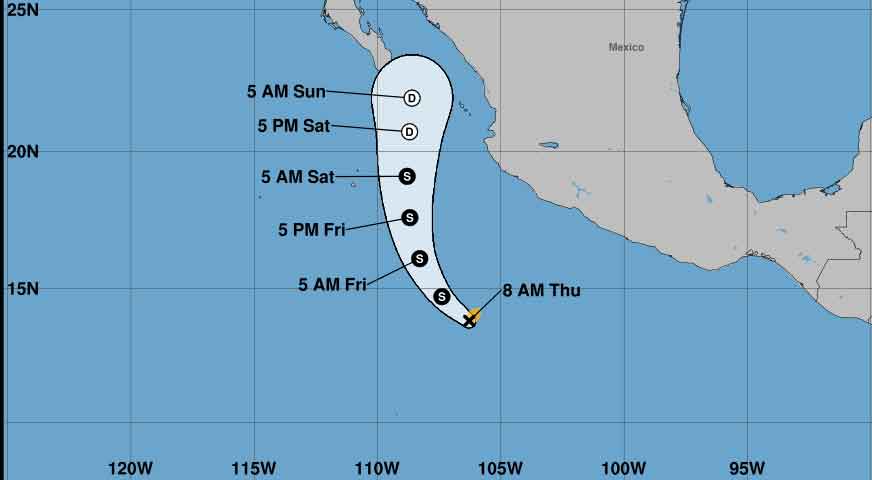 Tormenta tropical Alvin se forma en aguas del Pacífico mexicano - Noticias Prensa Latina